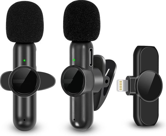 Draadloze microfoon - voor iPhone iPad, plug-play microfoon draadloos ...