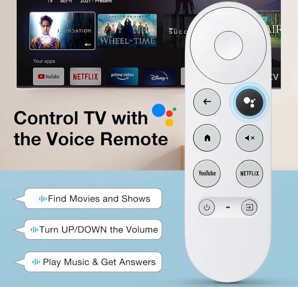 Chromecast TV Remote control | Chromecast afstandsbediening | Google TV ...