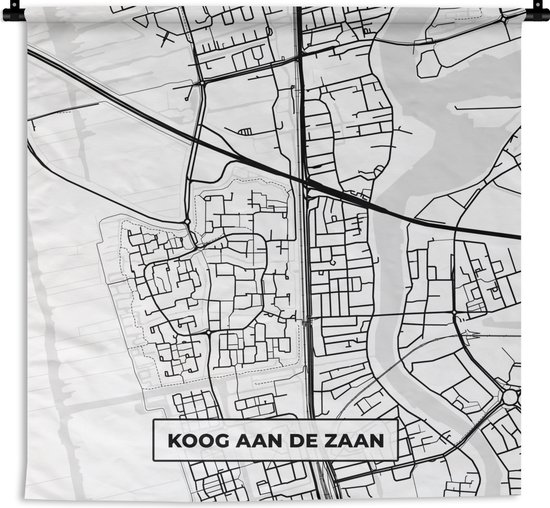 Wandkleed - Wanddoek - Kaart - Koog aan de Zaan - Plattegrond ...