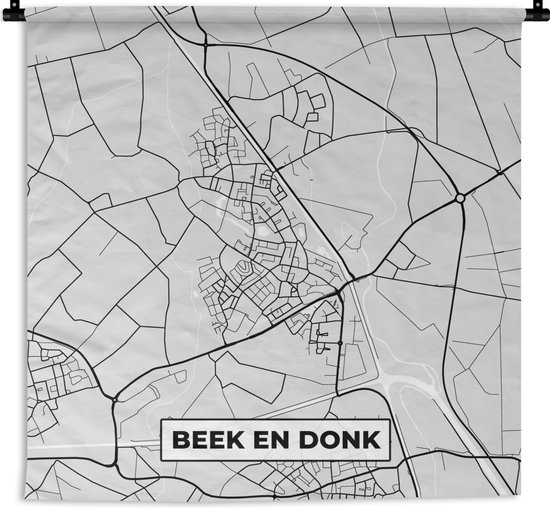 Wandkleed - Wanddoek - Plattegrond - Beek en Donk - Kaart - Stadskaart ...
