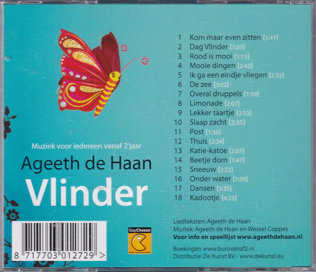 Vlinder - Ageeth de Haan, Ageeth de Haan | Muziek | bol
