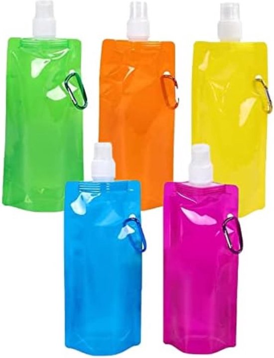 Waterzak Festival - Drinkzak - 480ml - Pak van 5 | bol