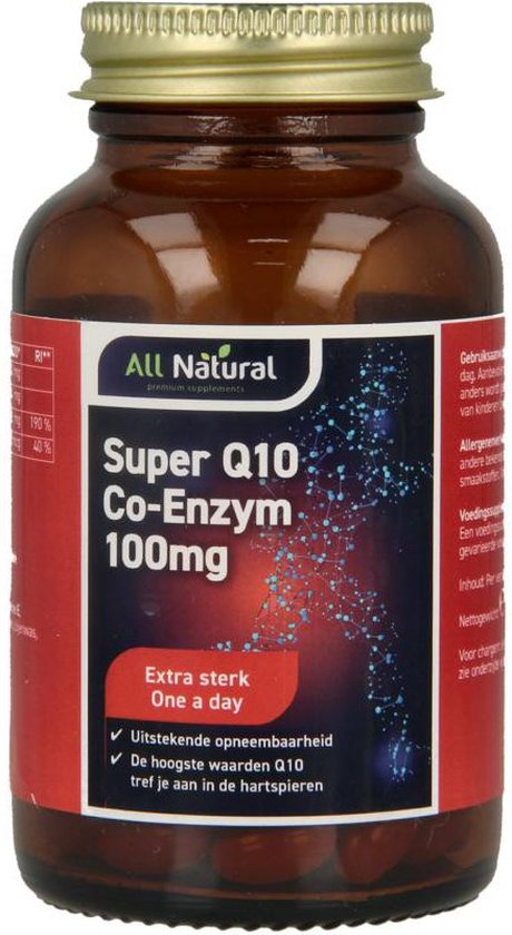 All Natural Super Q10 Co-Enzym Capsules | bol