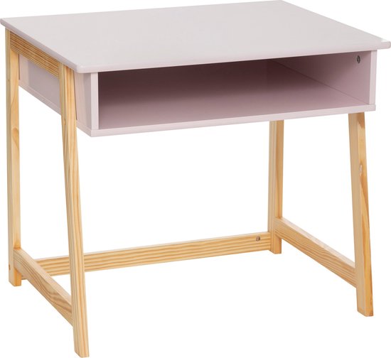 Atmosphera Kids Bureautje met lessenaar - Bureau voor kinderen - Roze | bol