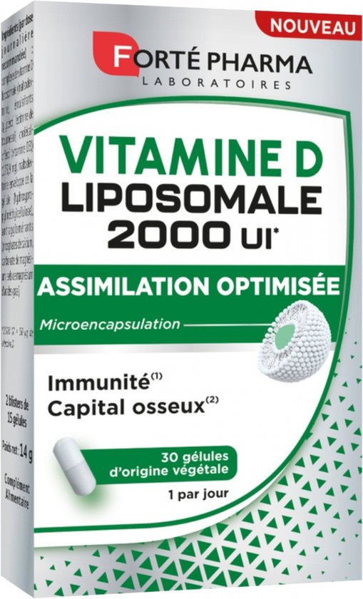 Forté Pharma Vitamine D Liposomaal 2000 IE 30 Plantaardige Capsules | bol
