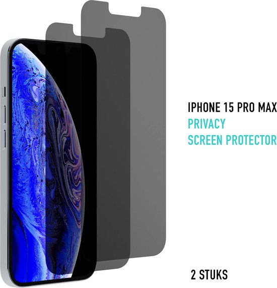 Spy-fy Privacy Screenprotector iPhone 15 Pro Max met Privacy Filter ...