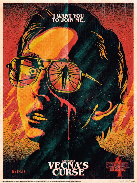 Stranger Things Vecna's Curse Art Print 30x40cm | Poster | bol