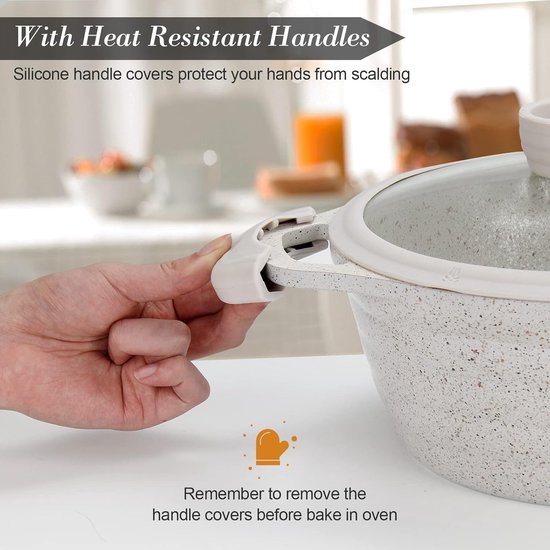 Kookpan inductie 28 cm groot soeppan gegoten aluminium met glazen ...