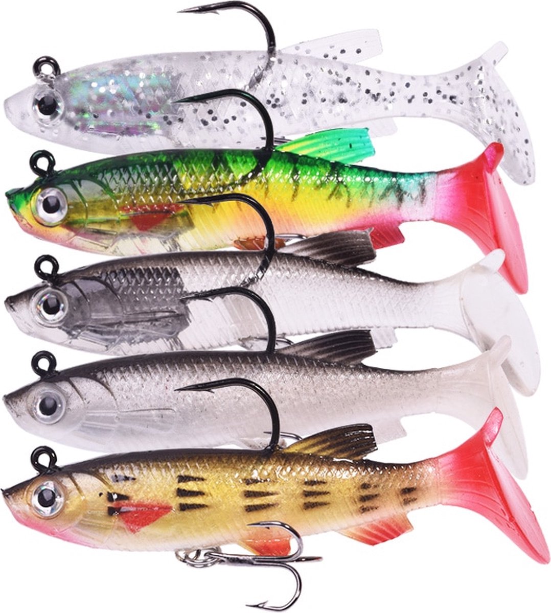 Kunstaas - 5 stuks - roofvissen - hengelsport - snoekbaars - baars ...