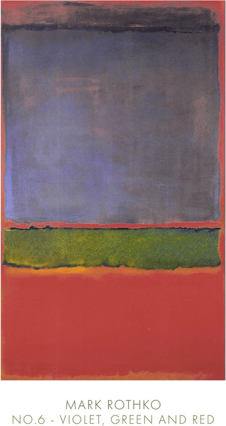 Kunstdruk Mark Rothko - No, 6, 1951 61x91cm | bol