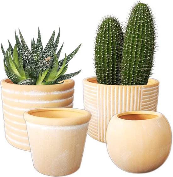 Portofino Terracotta Bloempotten - Set van 4 - Designer Shapes ...