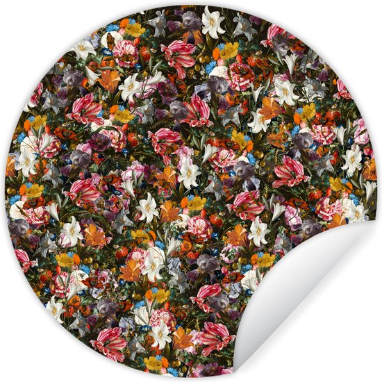 WallCircle - Muurstickers - Behangcirkel - Bloemen - Vlinder - Design - Kunst -... | bol