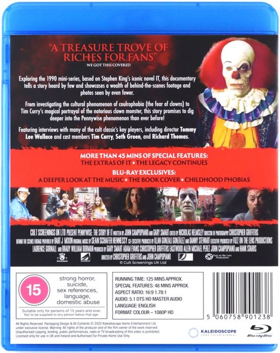 Pennywise: The Story of It [Blu-Ray] (Blu-ray), Tommy Lee Wallace | Dvd ...