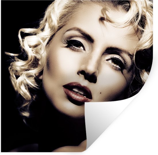 Muurstickers - Sticker Folie - Vrouw - Vintage - Lippenstift - Blond ...