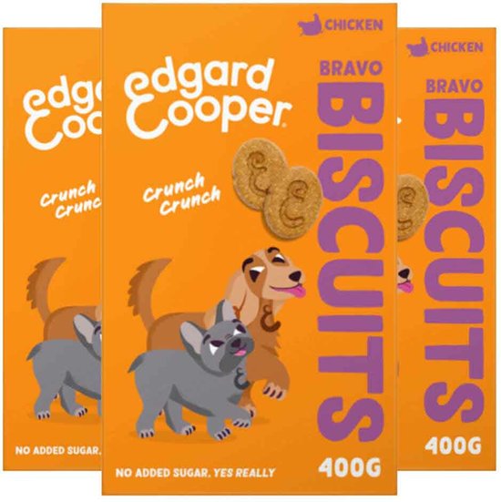 3x Edgard & Cooper Adult Biscuit Kip 400 gr | bol