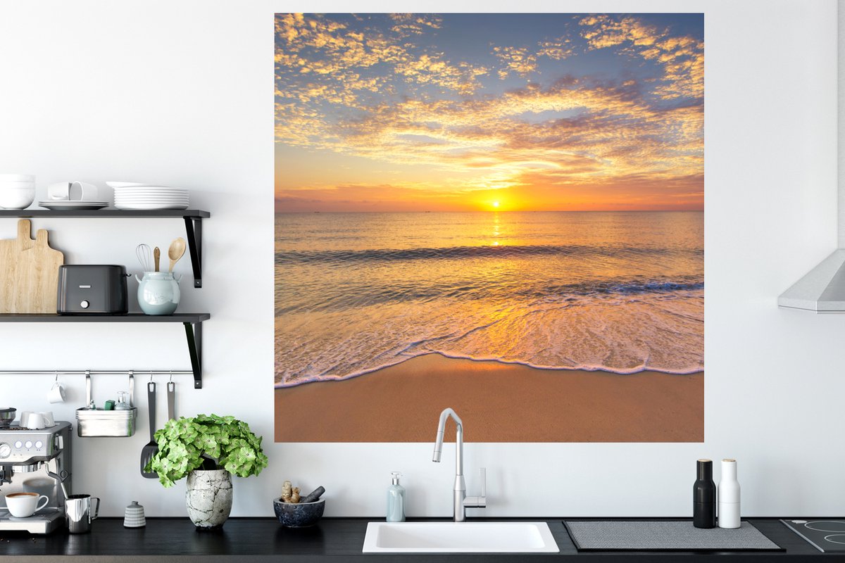 Muurstickers - Sticker Folie - Strand - Kleuren - Zon - 120x120 cm ...