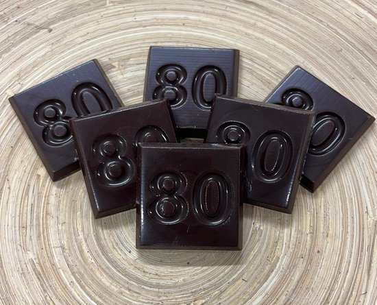 Chocolade cijfer 80 | Getal 80 chocola | Cadeau voor verjaardag of ...