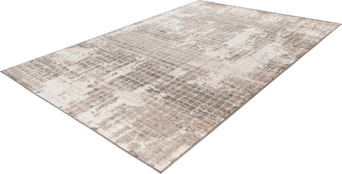 Lalee Milas | Modern Vloerkleed Laagpolig | Silver Beige | Tapijt ...