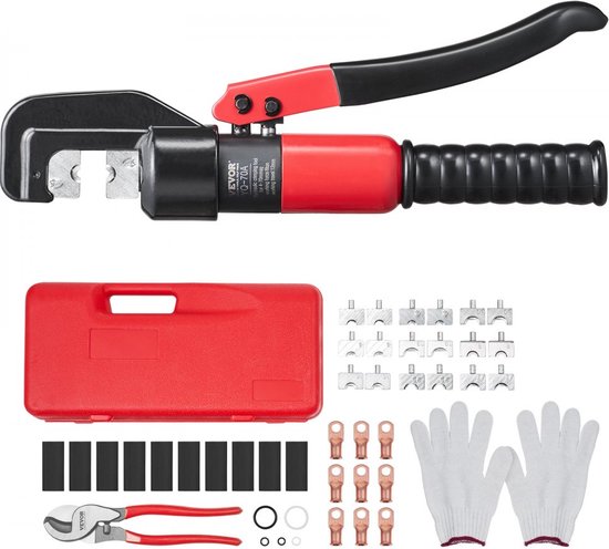 hydraulische krimptang kabelschoentang 4-70 mm², aluminium/koper ...