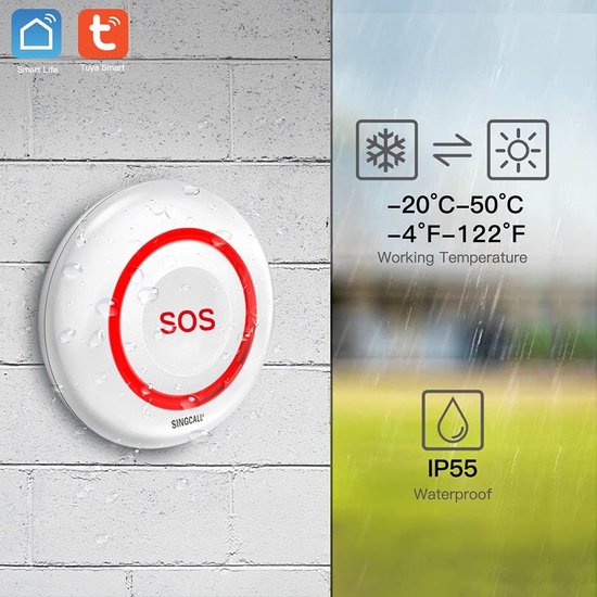 Senioren Alarm- Alarm Horloge Ouderen Waterdicht – Alarmknop - Wif ...