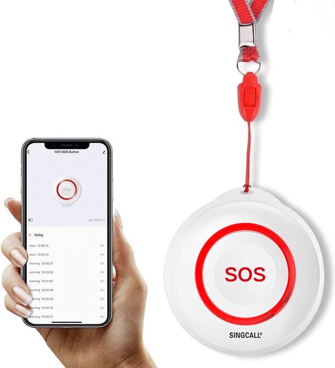 Senioren Alarm- Alarm Horloge Ouderen Waterdicht – Alarmknop - Wif ...