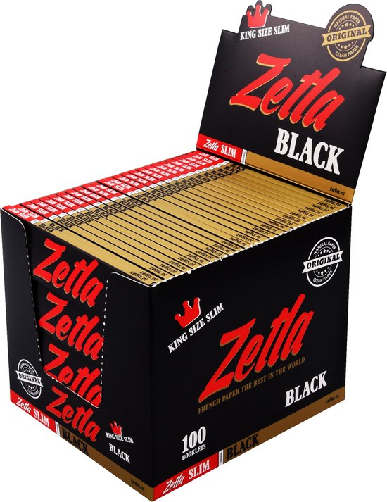 Vloeipapier | Vloei | Zetla Black slim | Lange Vloei | 100 Packs | bol