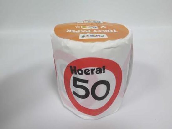 WC-rol 50 jaar met verkeersbord - Abraham - Sarah | bol