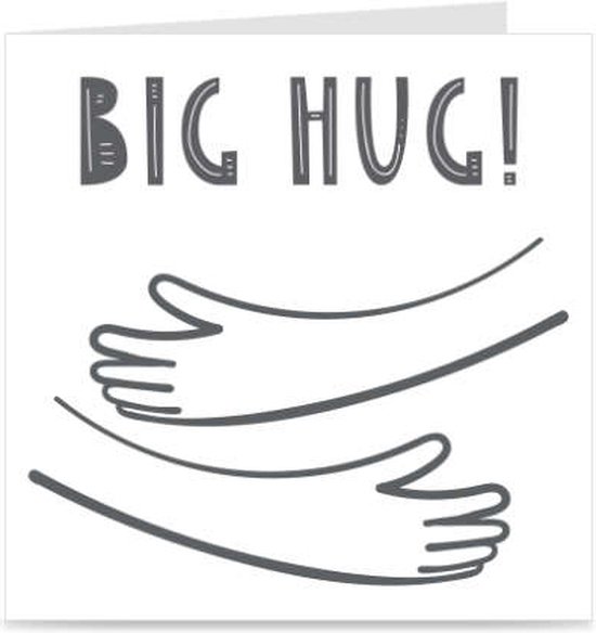 BIG HUG | kaart / wenskaart met envelop | vriendschap / denken aan / knuffel / sterkte | bol