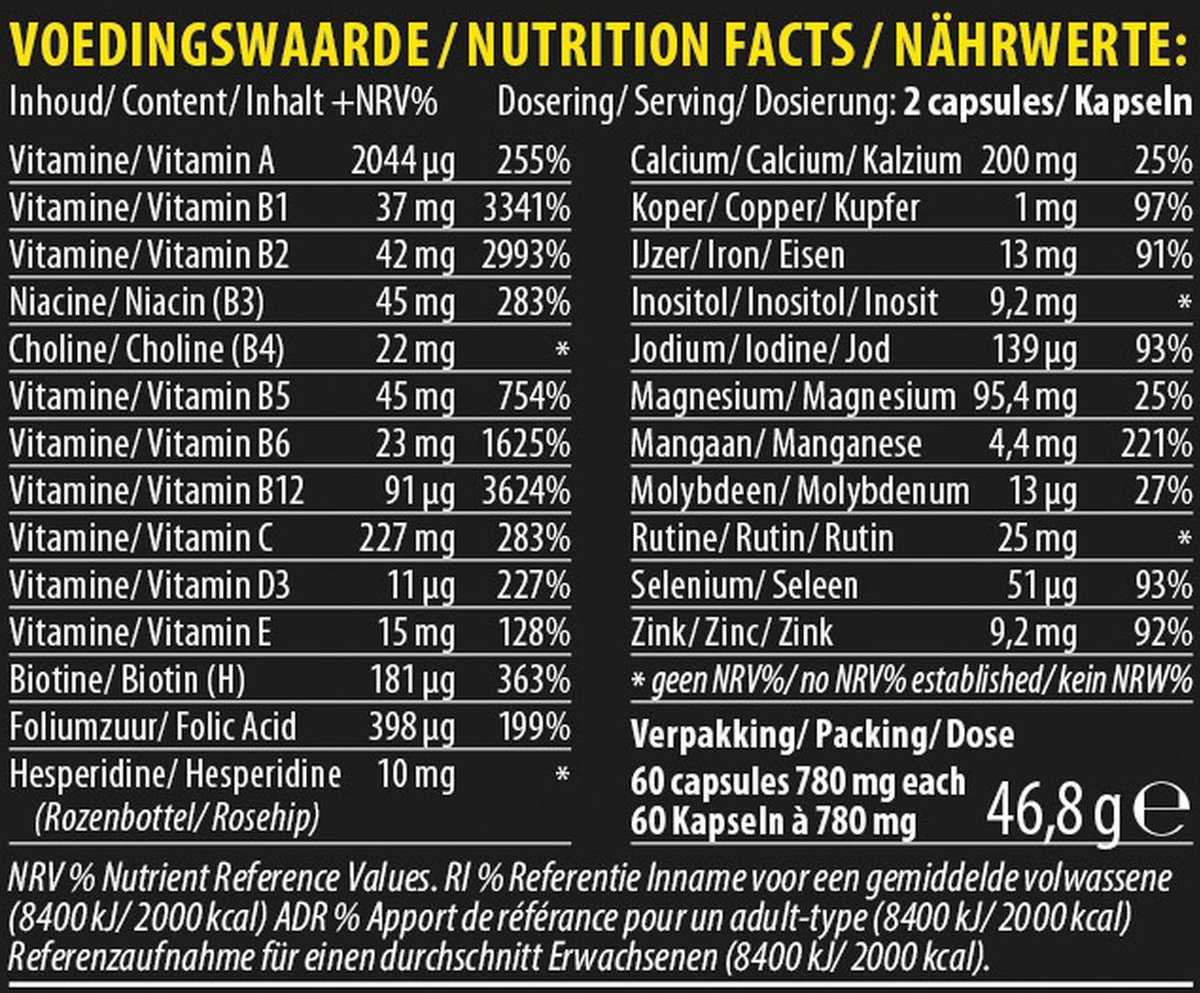 M Double You - Multi Max (2 x 60 capsules) - Duopack - Multivitaminen ...