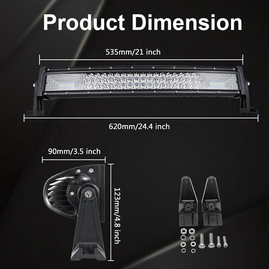 Willpower 56CM 270W Gebogen Led Lichtbalk 12V Led-verlichting Bar ...