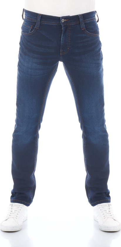 Mustang Heren Jeans Broeken Real X Oregon Tapered K tapered Fit Blauw ...