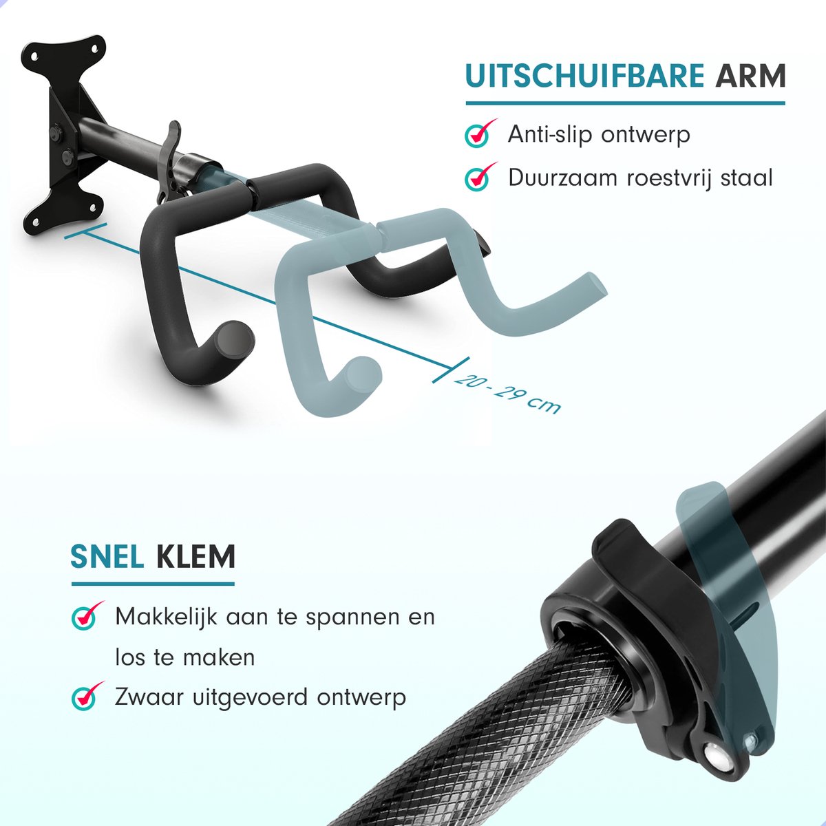 FitFusionHome - Fiets Ophangsysteem - Ophangbeugel - Muurbeugel voor ...