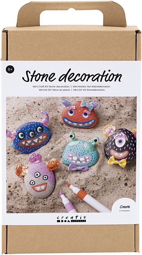 Creativ Company Hobbyset Steendecoratie 5 Stenen Monsters | bol