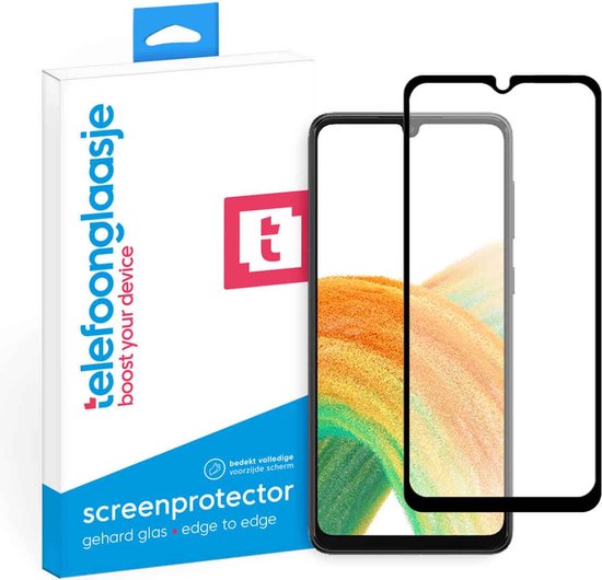 Telefoonglaasje Screenprotector - Geschikt voor Samsung Galaxy A33 - Volledig Dekkend... | bol