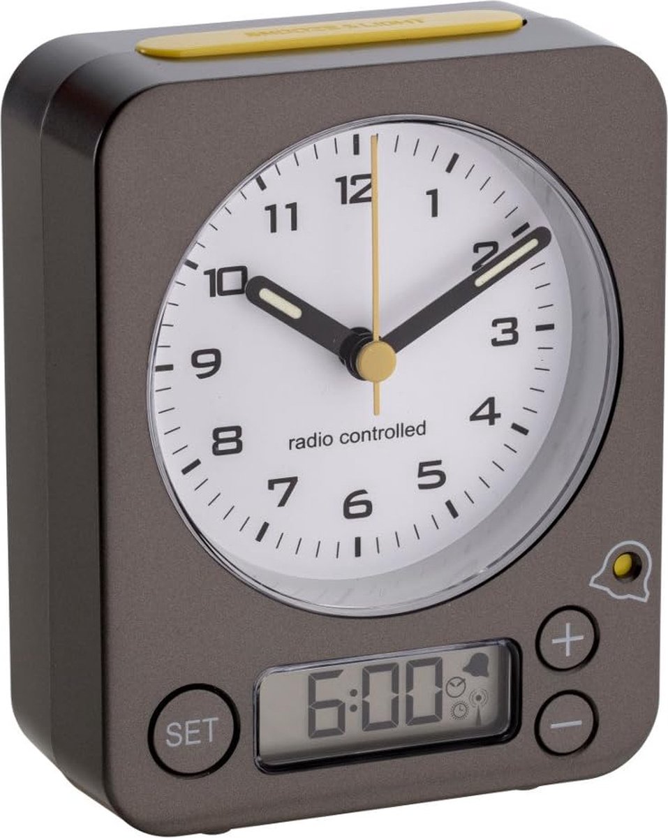 Combo draadloze wekker, analoge klok en digitale wekker, radioklok met ...