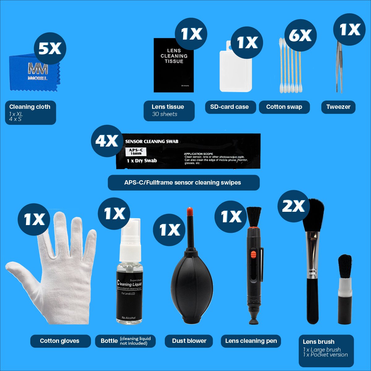 MMOBIEL Camera Lens Cleaning Kit - 30 Stuks - Camera Lens Schoonmaken ...
