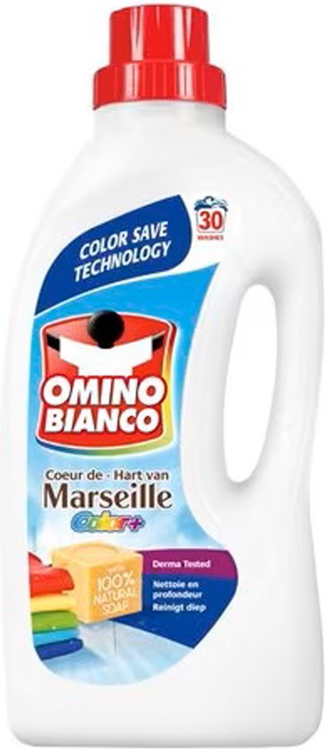 Omino Bianco Wasmiddel Marseille Color+ 30wasb./1.5L | bol