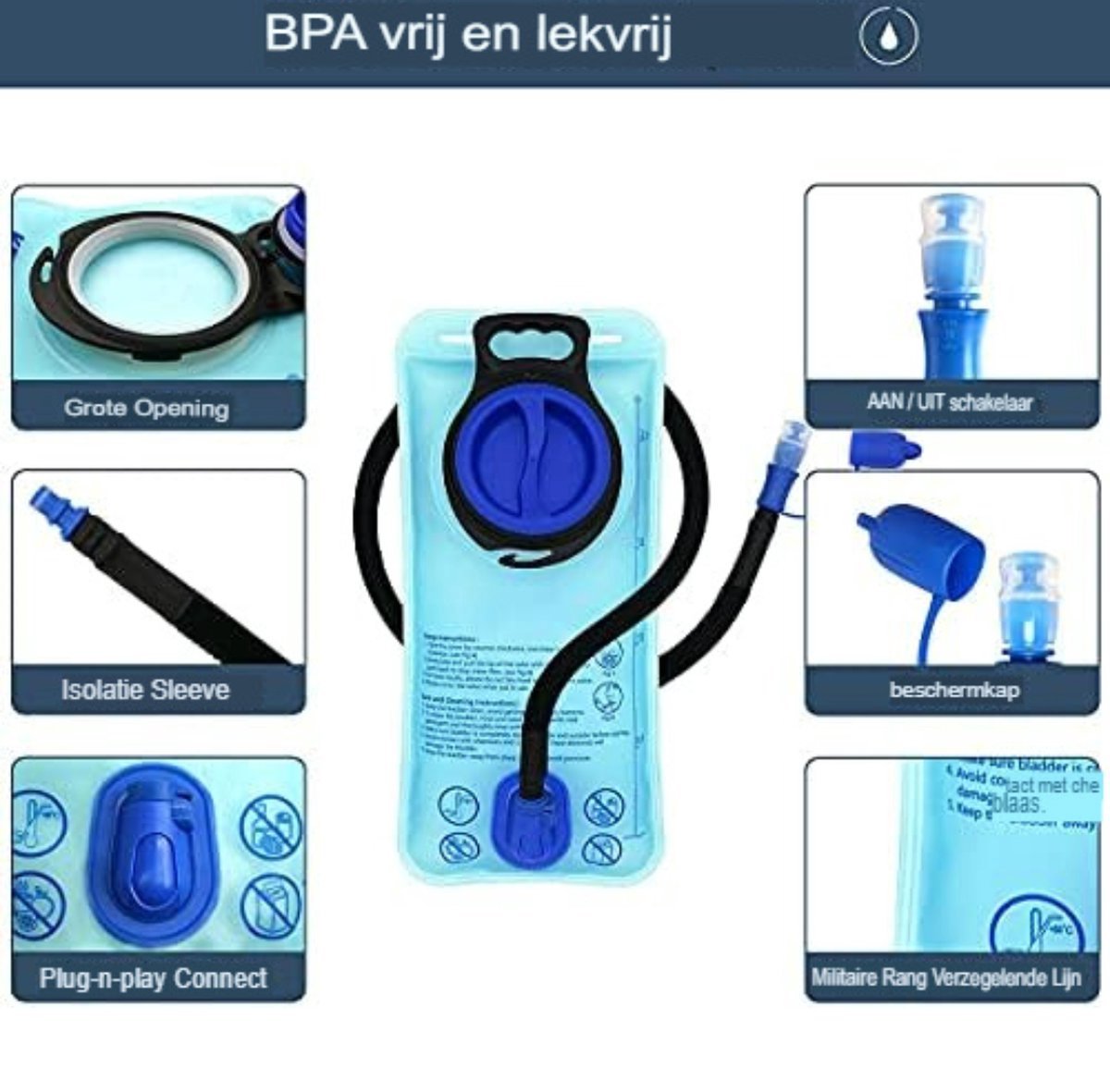 Drinkzak - 2Litres - Blauw | bol