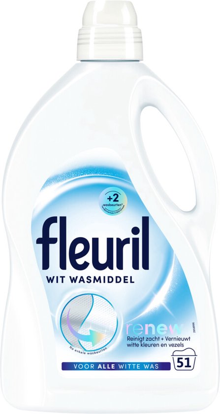 Fleuril Renew Wit- Vloeibaar Wasmiddel - Witte Was - Voordeelverpakking ...