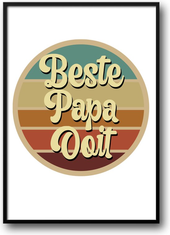 Beste Papa Ooit fotolijst met glas 50 x 70 cm - Prachtige kwaliteit ...