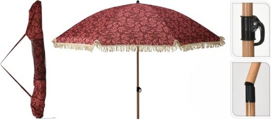 Pro Garden Parasol - 200 cm - Rood | bol