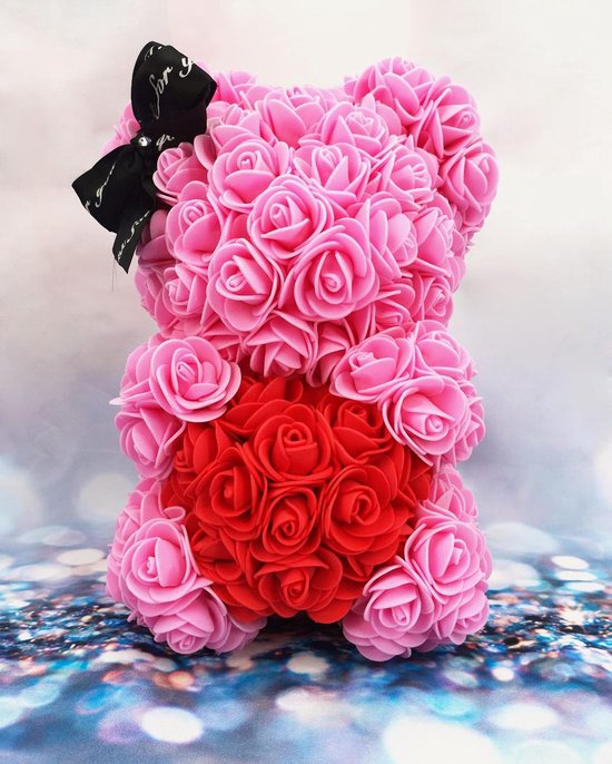 Rozenbeer - Roze - Rose Bear - Rose Teddy - Valentijn - Moederdag - Rozen Teddy Beer | bol