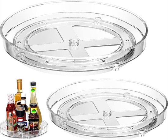 Draaitafel Organizer 2 stuks, draaiplateau organizer, kruidenrek, draaiplateau klein... | bol