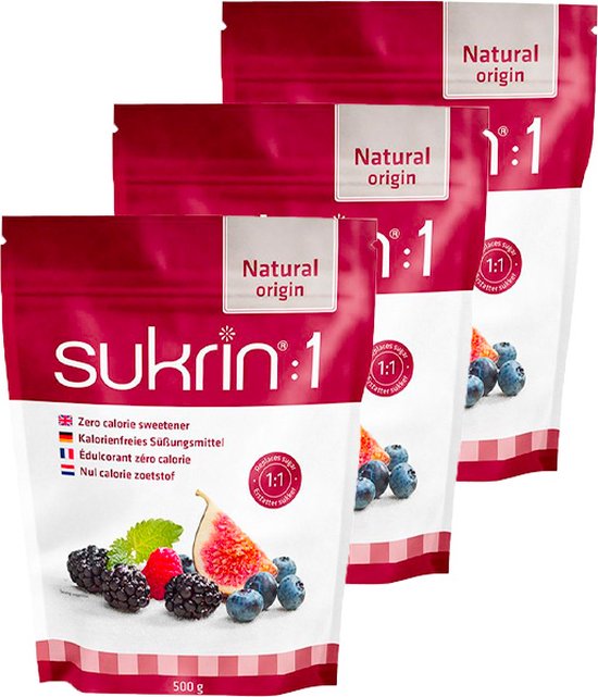 Sukrin | Zero Calorie Sweetener | 3 Stuks | 3 x 500 gram | bol