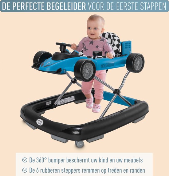 ib style® Loopstoel Babywalker - Baby Loopwagen - Looptrainer - 2-in-1 ...