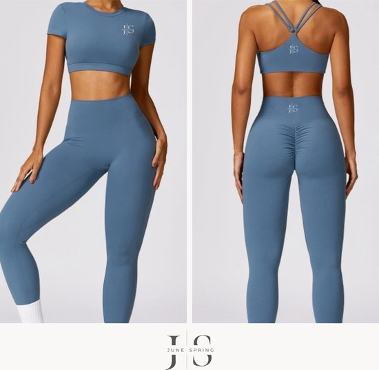 June Spring - Sport Top - BH - Maat XL/Extra Large - Kleur: Grijsblauw ...