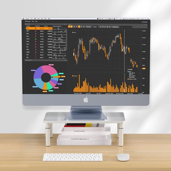 Monitorstandaard verhoger, metalen computerstandaard - Dual Monitor ...