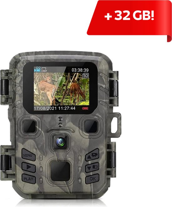 Thuys - Wildcamera met Nachtzicht 32GB - Wildcamera voor Buiten ...