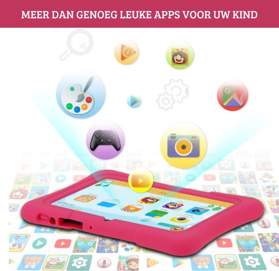 PRITOM Kindertablet – Tablet vanaf 3 jaar – Quad Core Processor - 7 inch Kids Tablet –... | bol