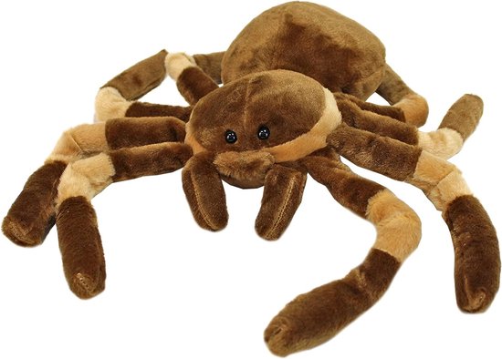Knuffel Spin Spinnie- pluche Spin- 27 cm- 8 poten- Bruin/bruin- grote ...
